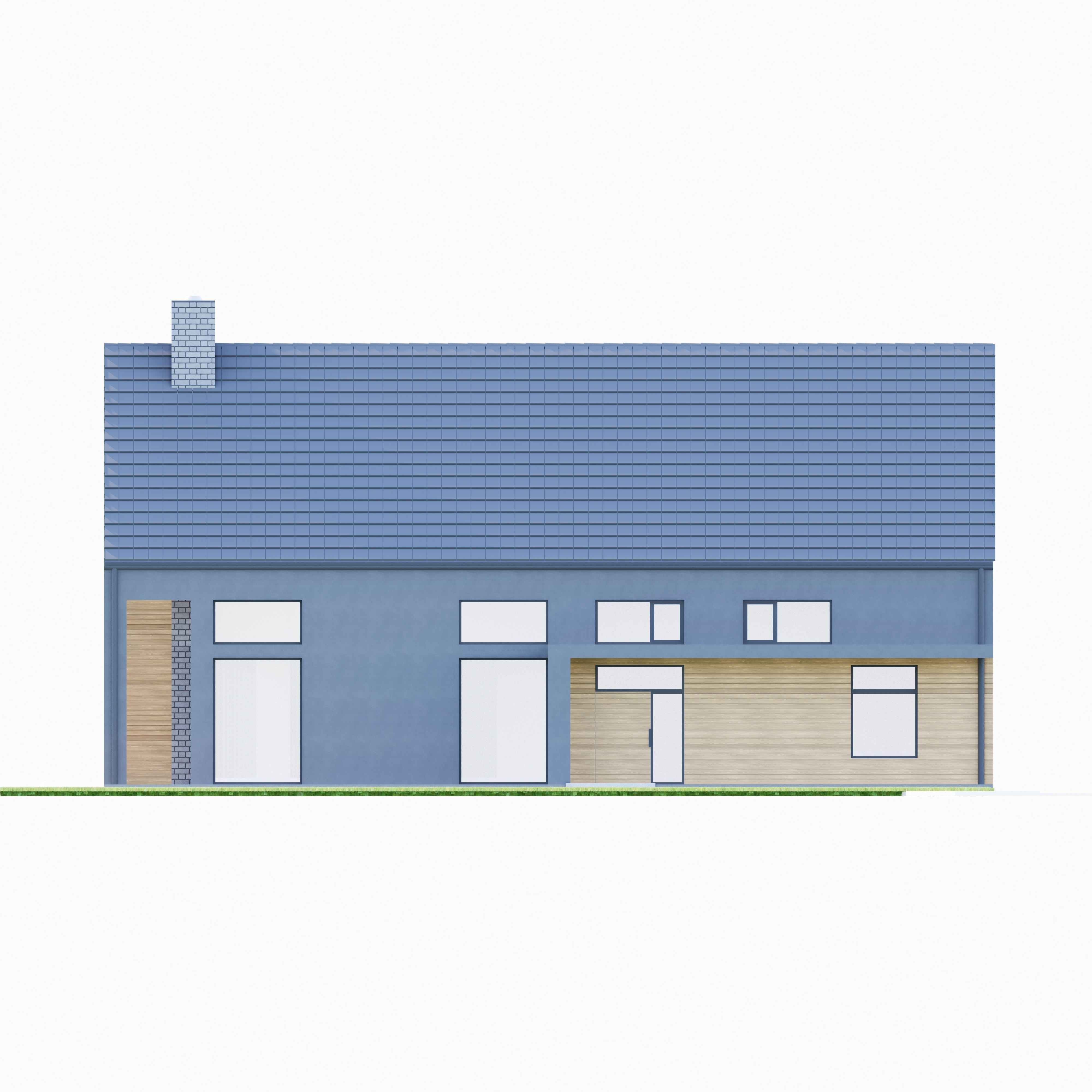 3D model Family House 4 - Created with fully parametric Revit Families ...