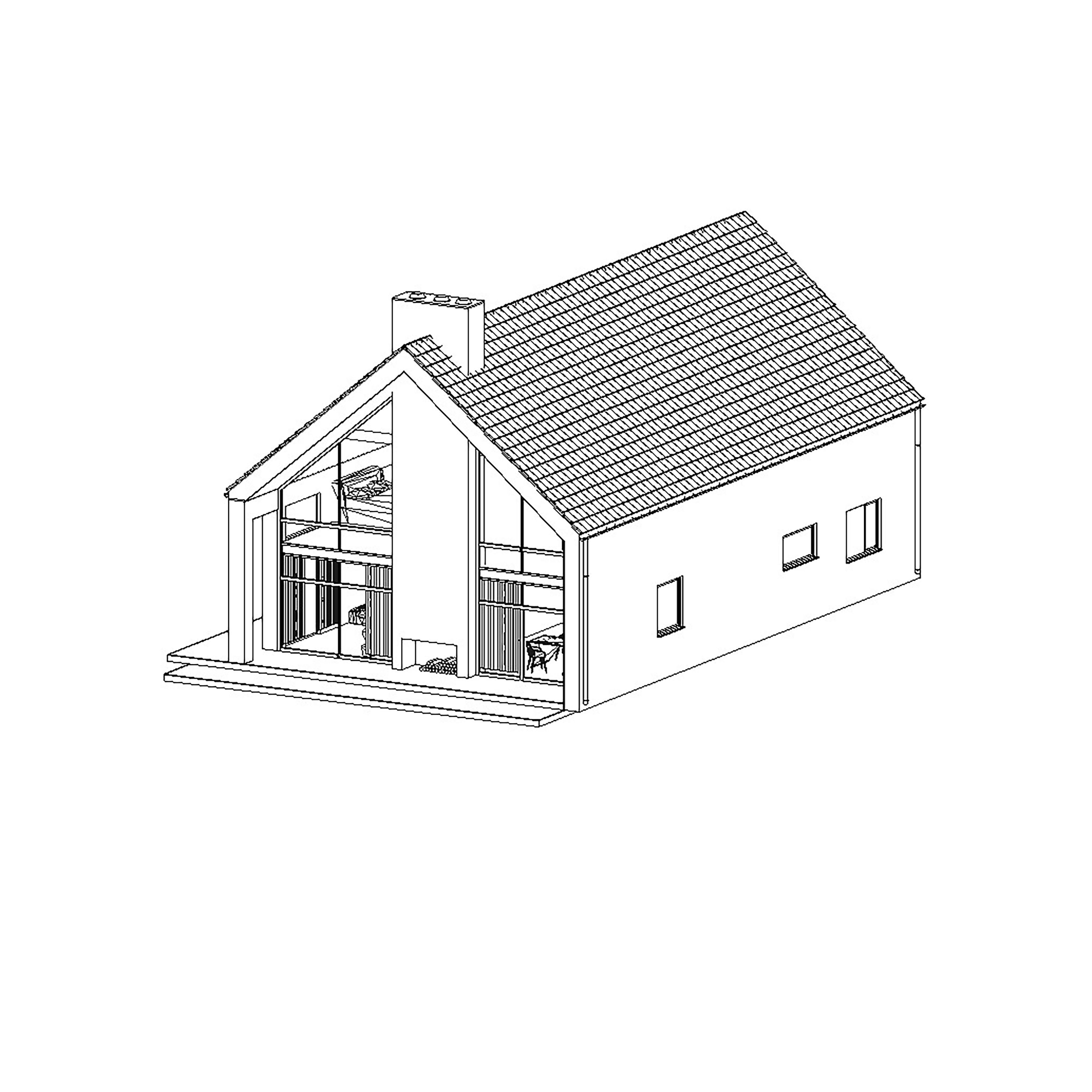 3D model Family House 4 - Created with fully parametric Revit Families ...
