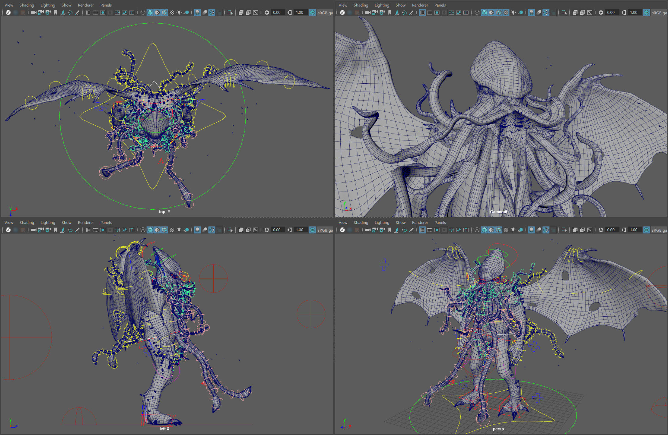 Cthulhu Rigged 3D model rigged | CGTrader