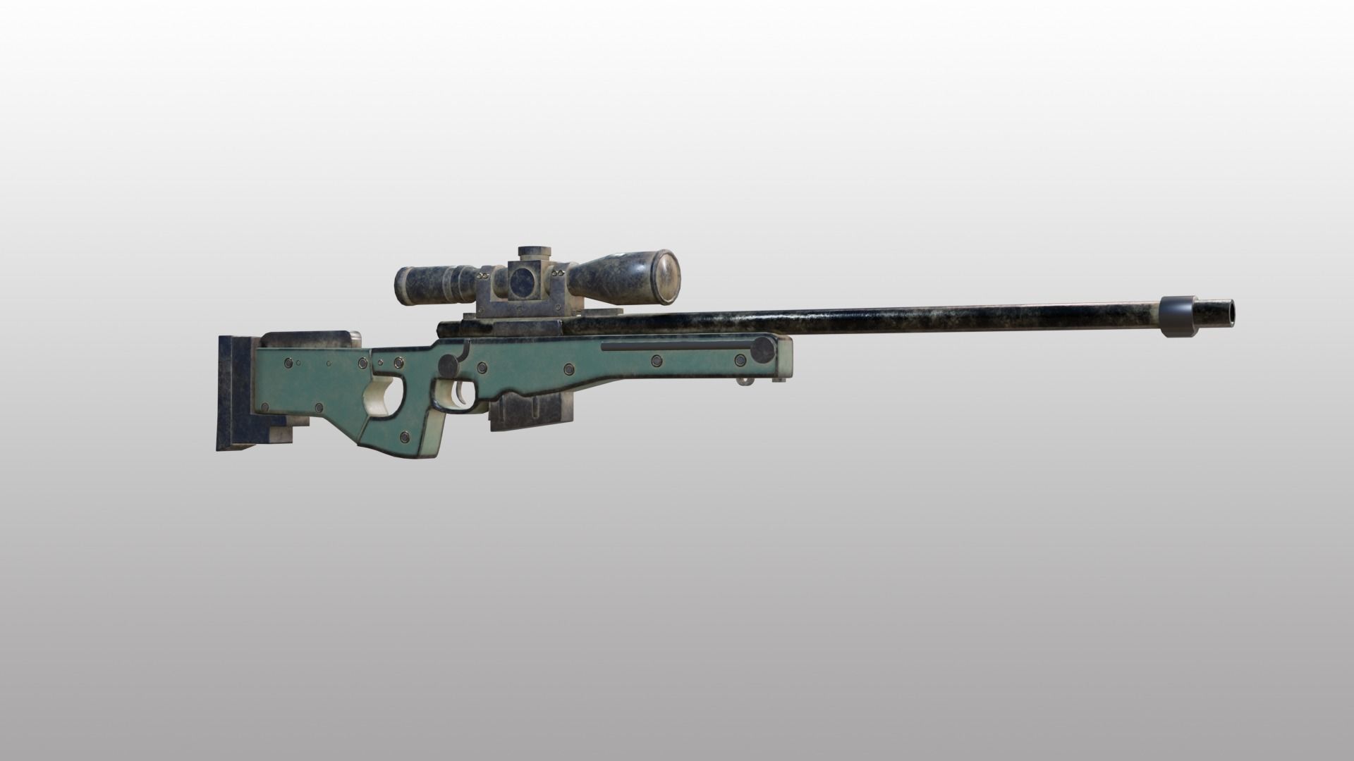 AWM gun 3d model game assest free 3D model | CGTrader