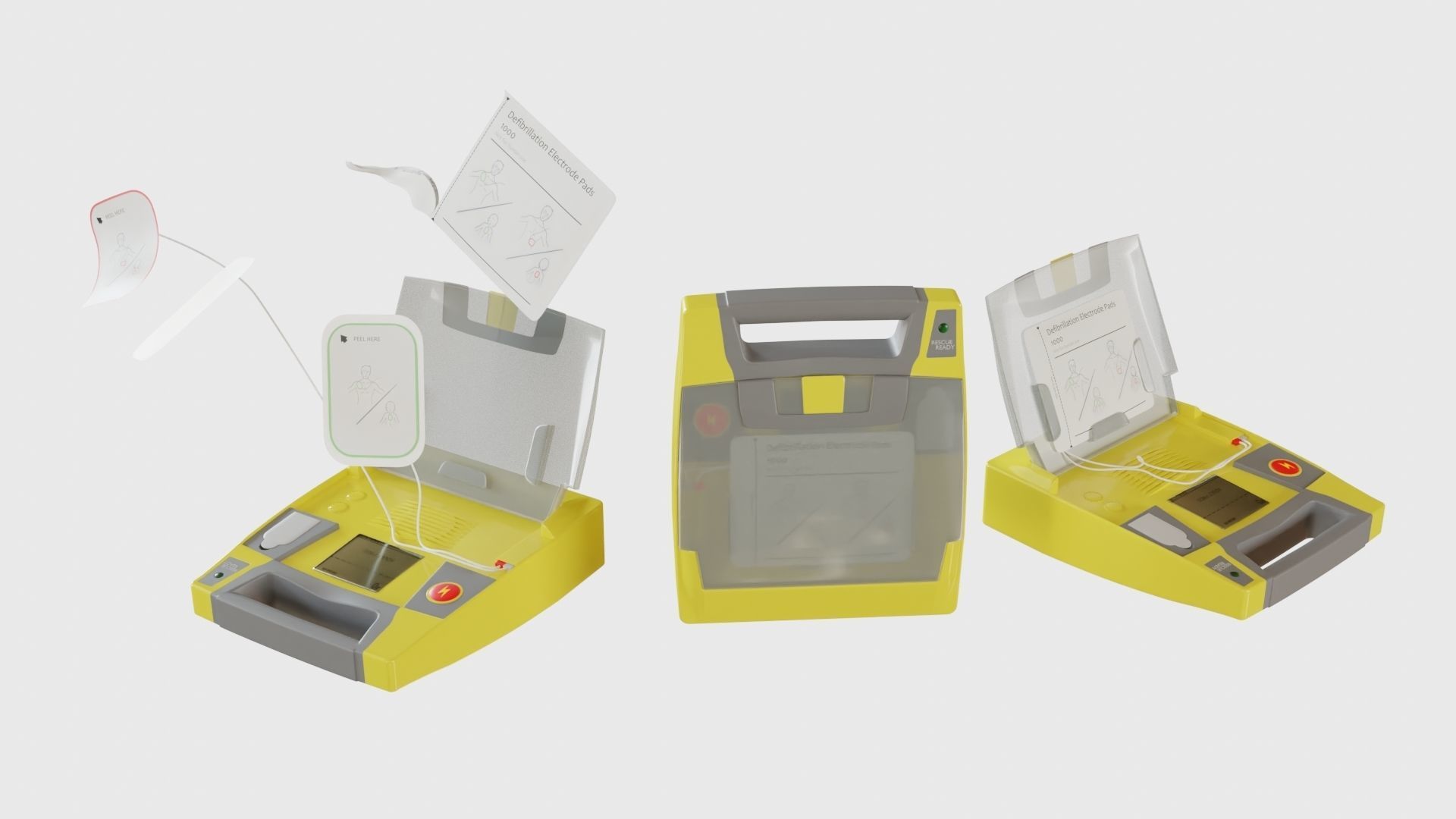 AED defibrillator 3D model rigged | CGTrader