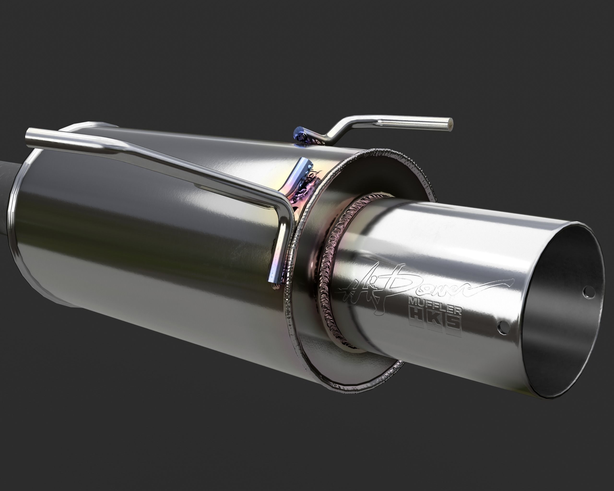 3D model HKS Hi-Power Muffler VR / AR / low-poly | CGTrader