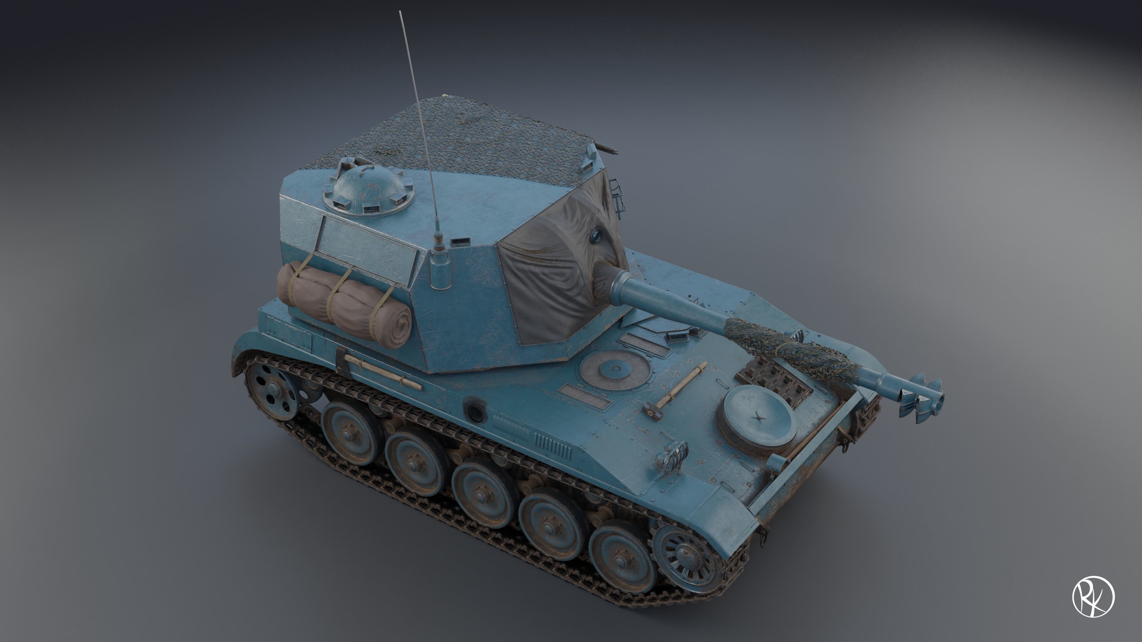 AMX-13 SPG PBR Model 3D model | CGTrader