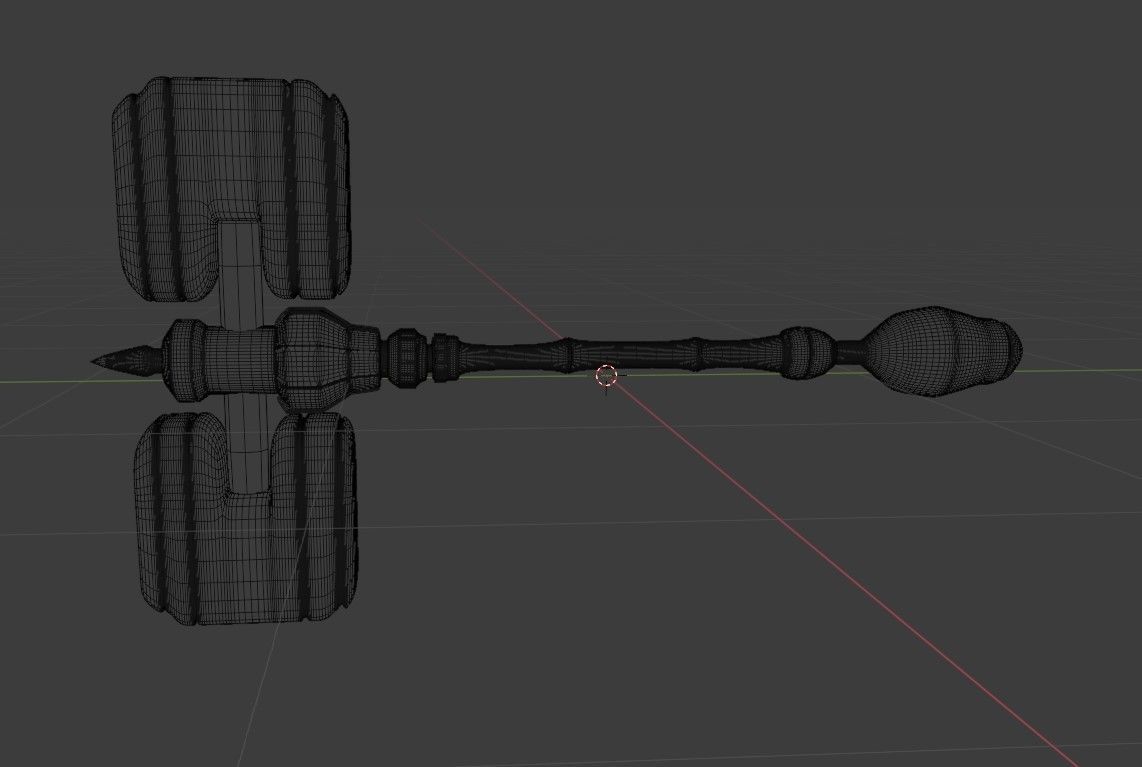 Stone medieval hammer covered with metal and patterns free 3D model ...