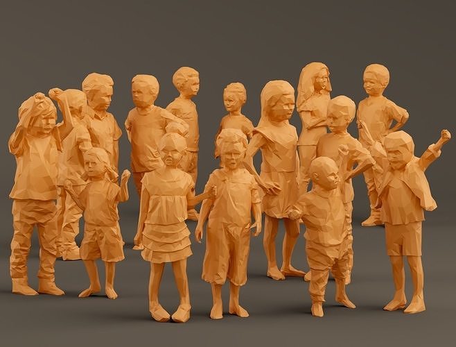 3D model LOWPOLY STYLE KIDS VR / AR / low-poly | CGTrader