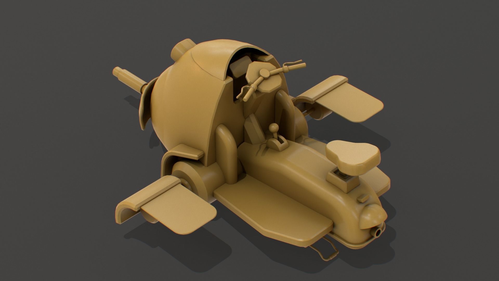 3D model Sci Fi Space Hover Scooter VR / AR / low-poly | CGTrader