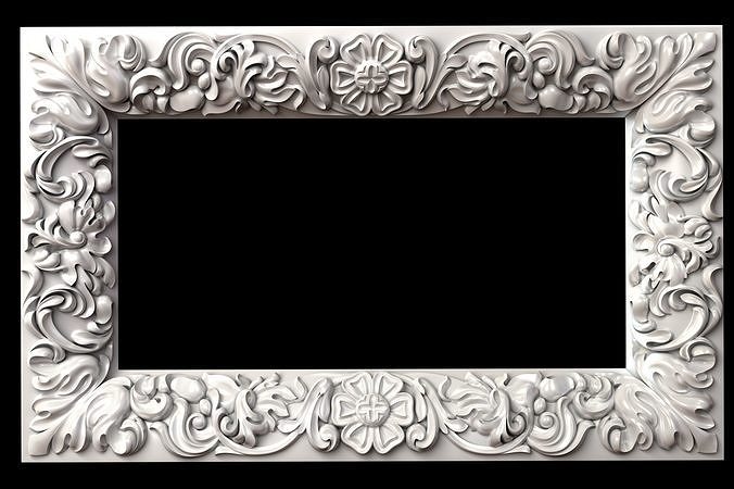 carved frame 1 3D model | CGTrader