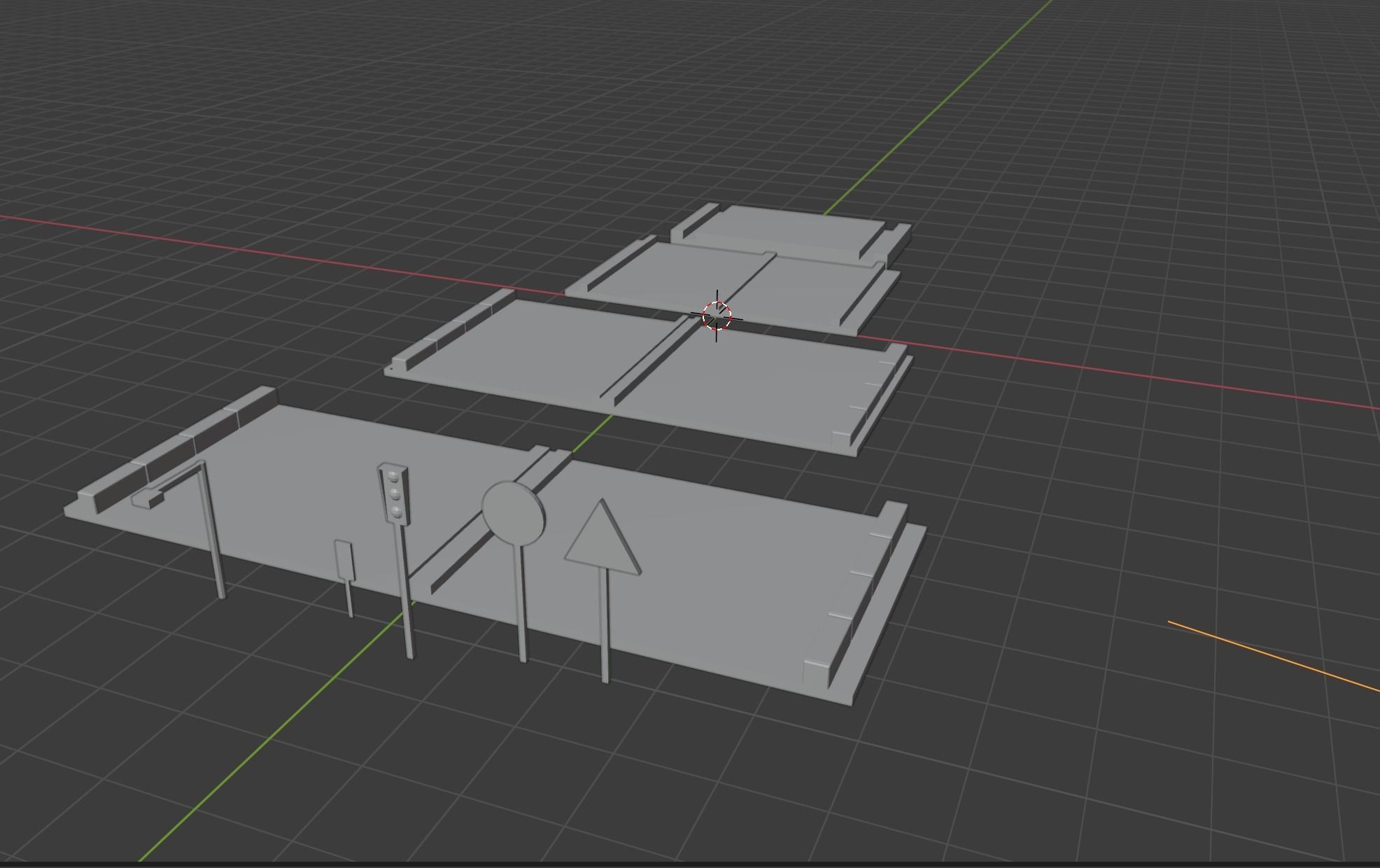 Simple modular street pack free VR / AR / low-poly 3D model | CGTrader