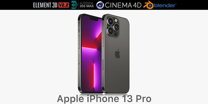 Apple iPhone 13 Pro Graphite 3D model | CGTrader