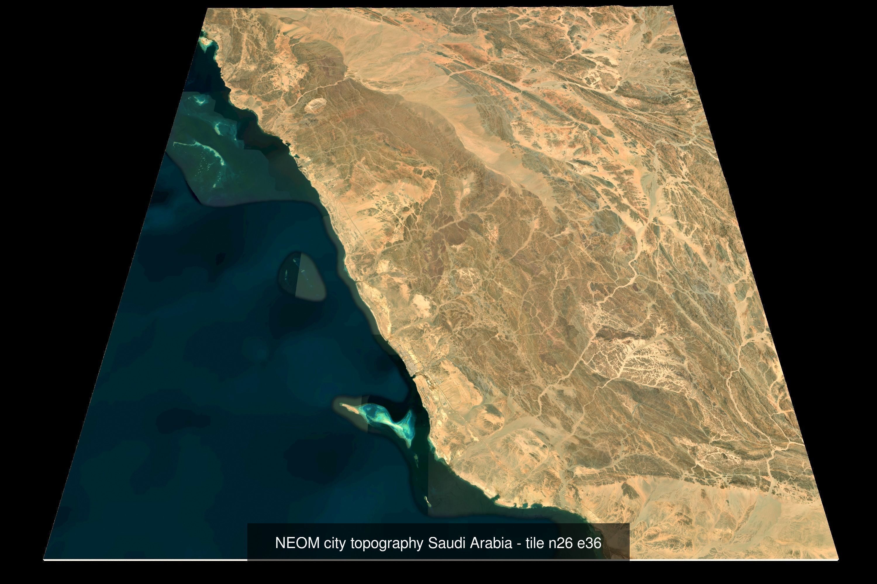 NEOM city KSA terrain 3d topography Collection in Saudi Arabia | CGTrader
