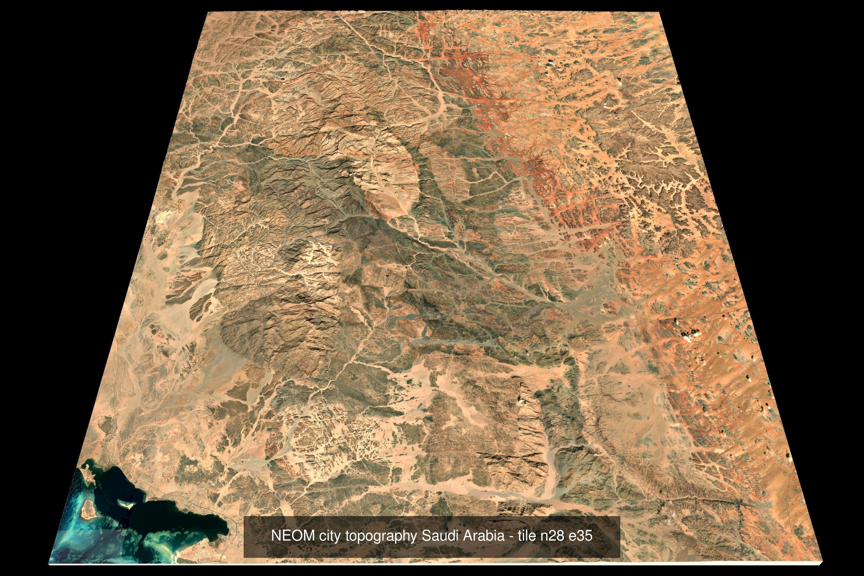 NEOM city KSA terrain 3d topography Collection in Saudi Arabia | CGTrader