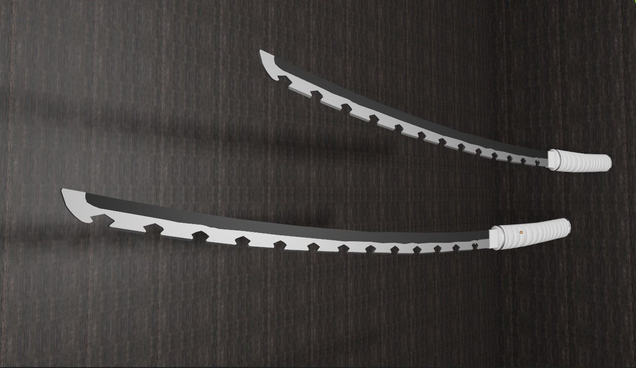3D model Demon Slayer Sword - Inosuke Nichirin blade VR / AR / low-poly ...