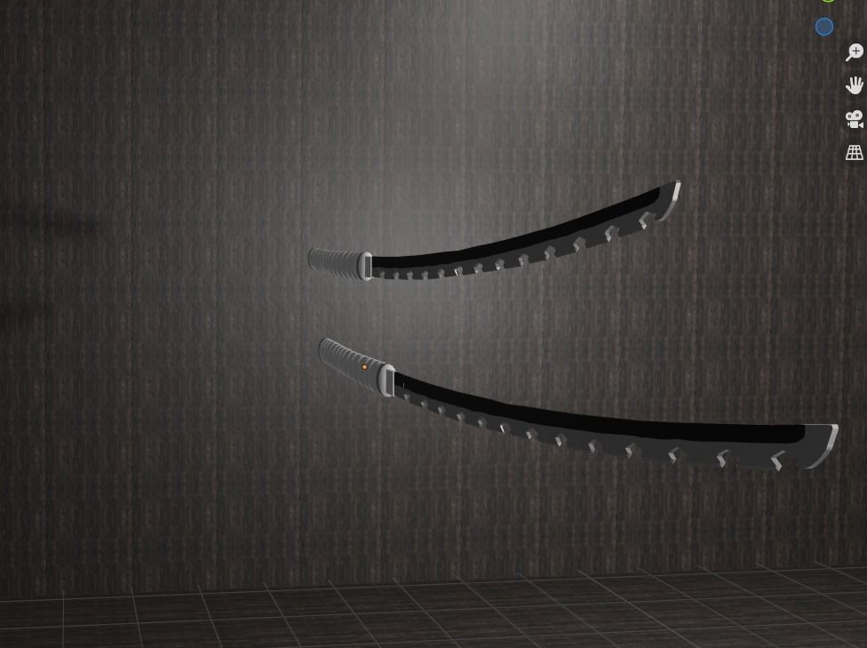 3D model Demon Slayer Sword - Inosuke Nichirin blade VR / AR / low-poly ...