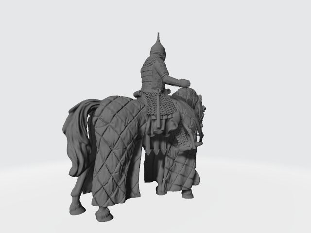 Medieval Russian heavy Knight mounted 3D model 3D printable | CGTrader
