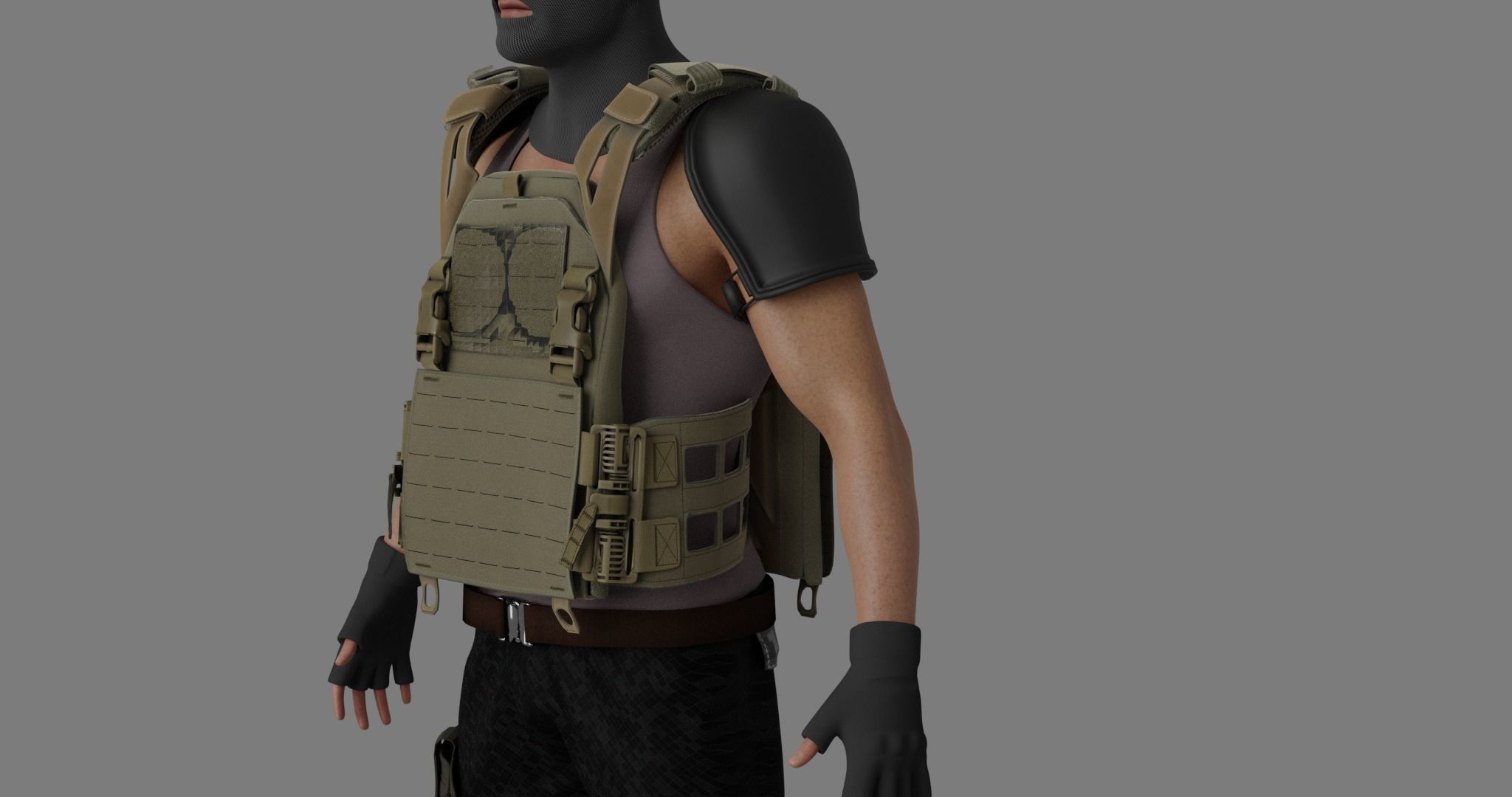 Terrorist Model soldier wearing mask 3D model | CGTrader
