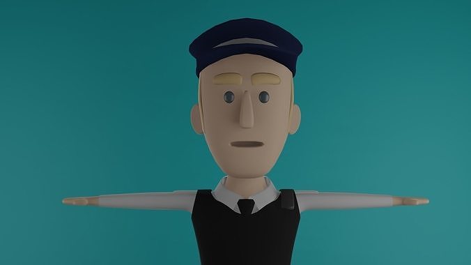 3D model simple policeMan VR / AR / low-poly | CGTrader