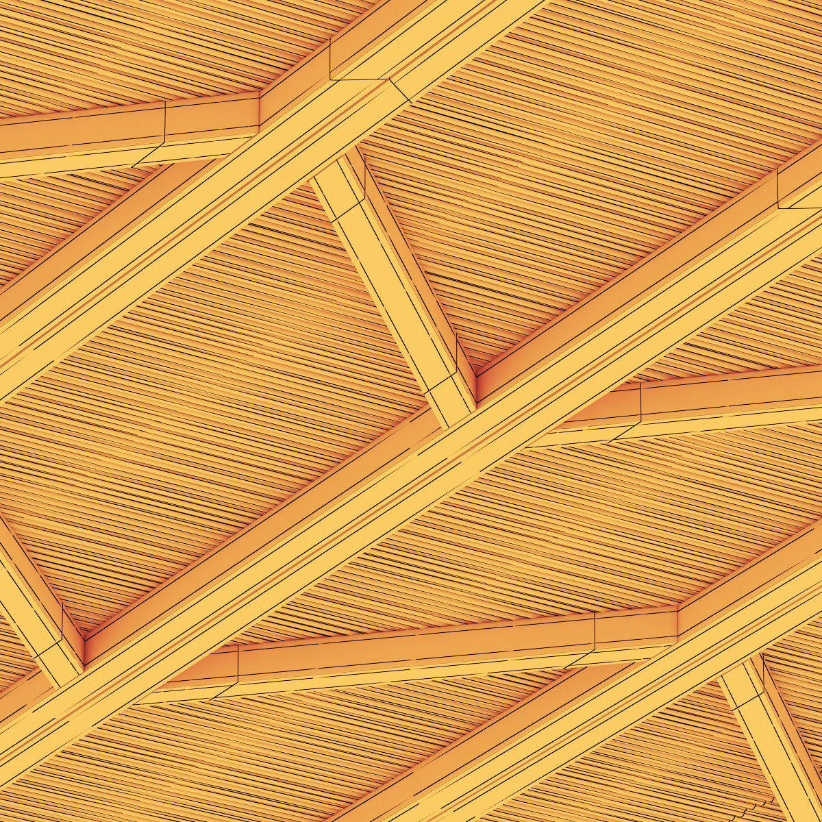 Ceiling diagonal branch straight n1 3D model | CGTrader