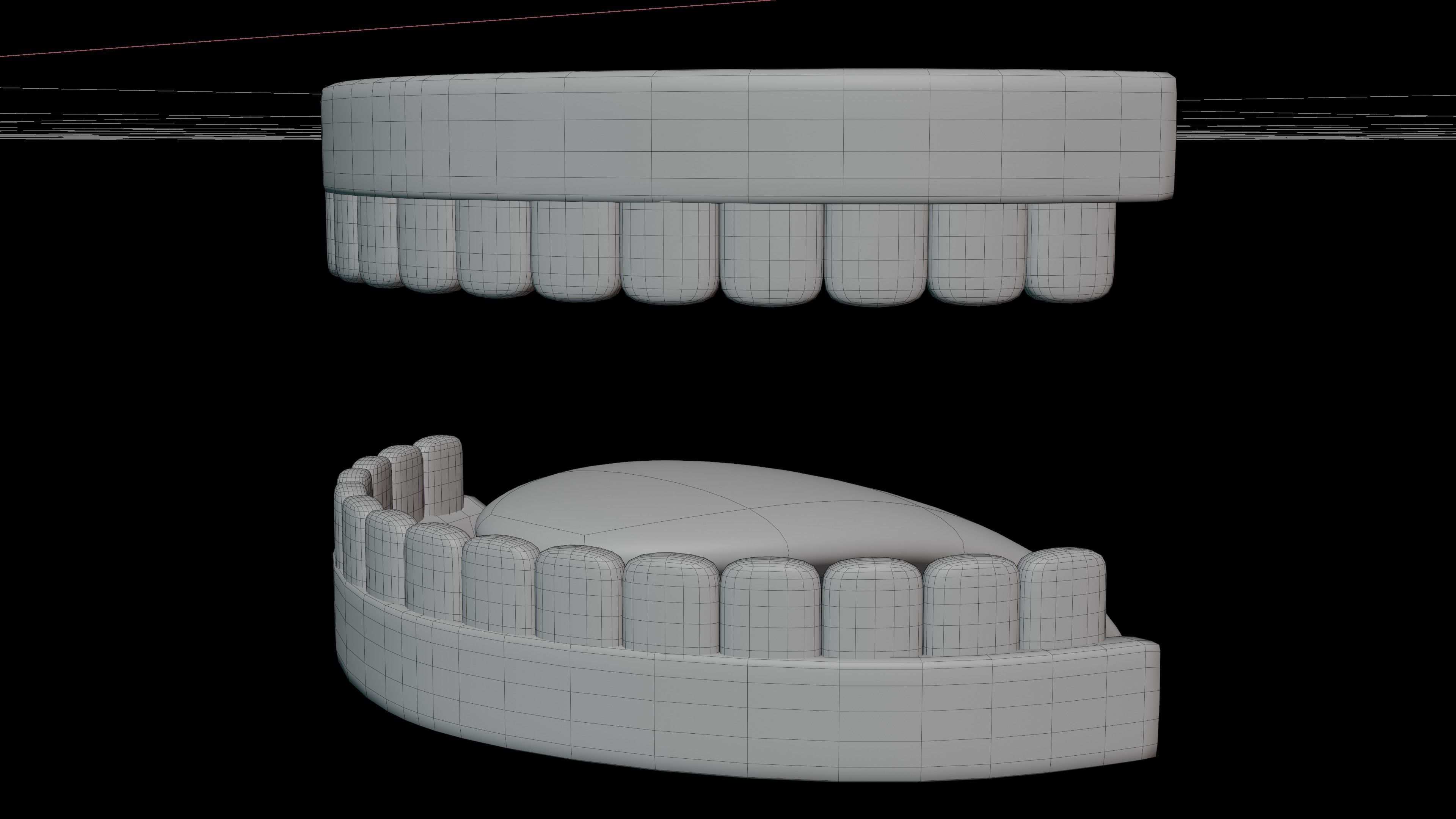 Stylized Teeth and Tongue and Eyes 3D model | CGTrader