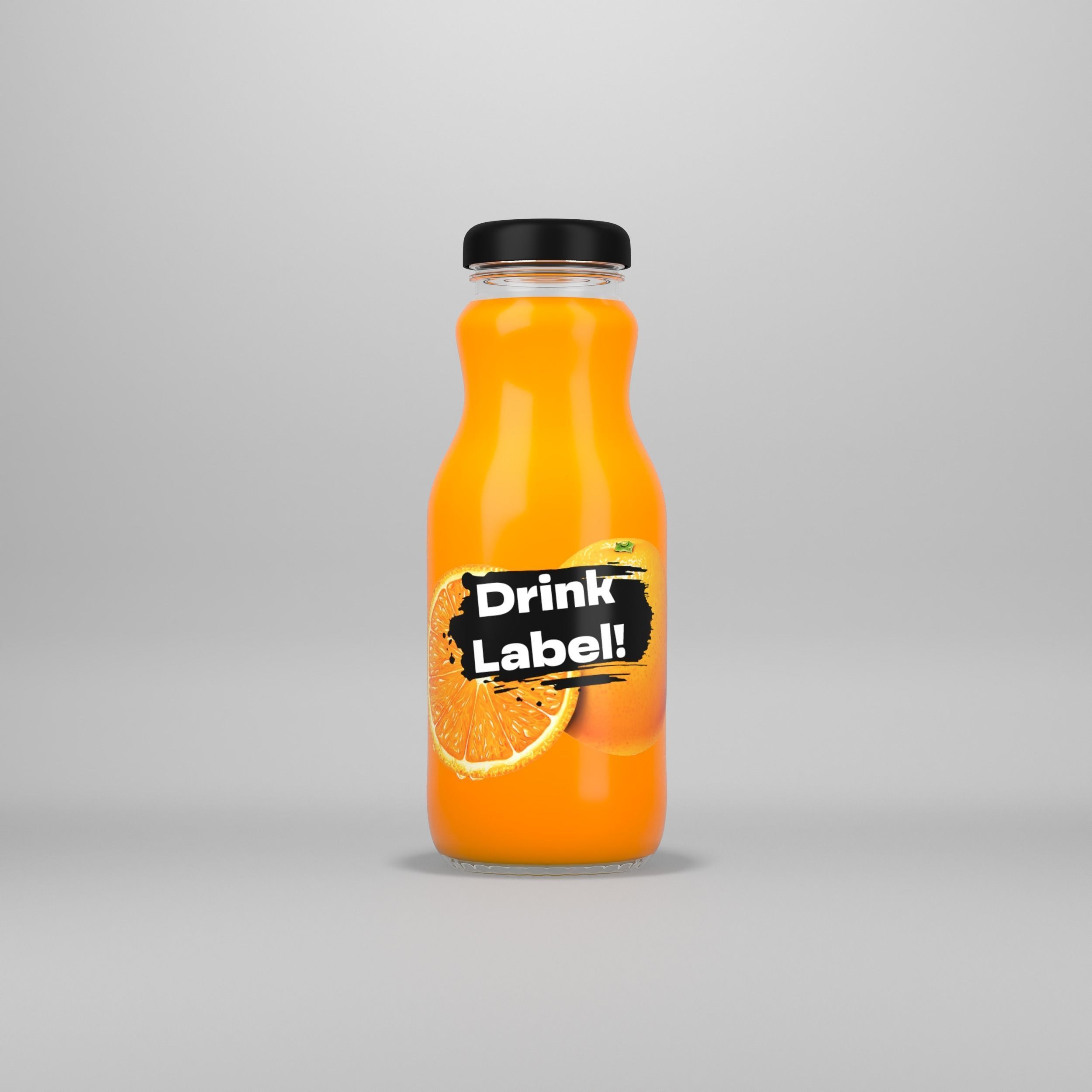 Glass Bottle Set with 7 Juice Materials free 3D model animated | CGTrader