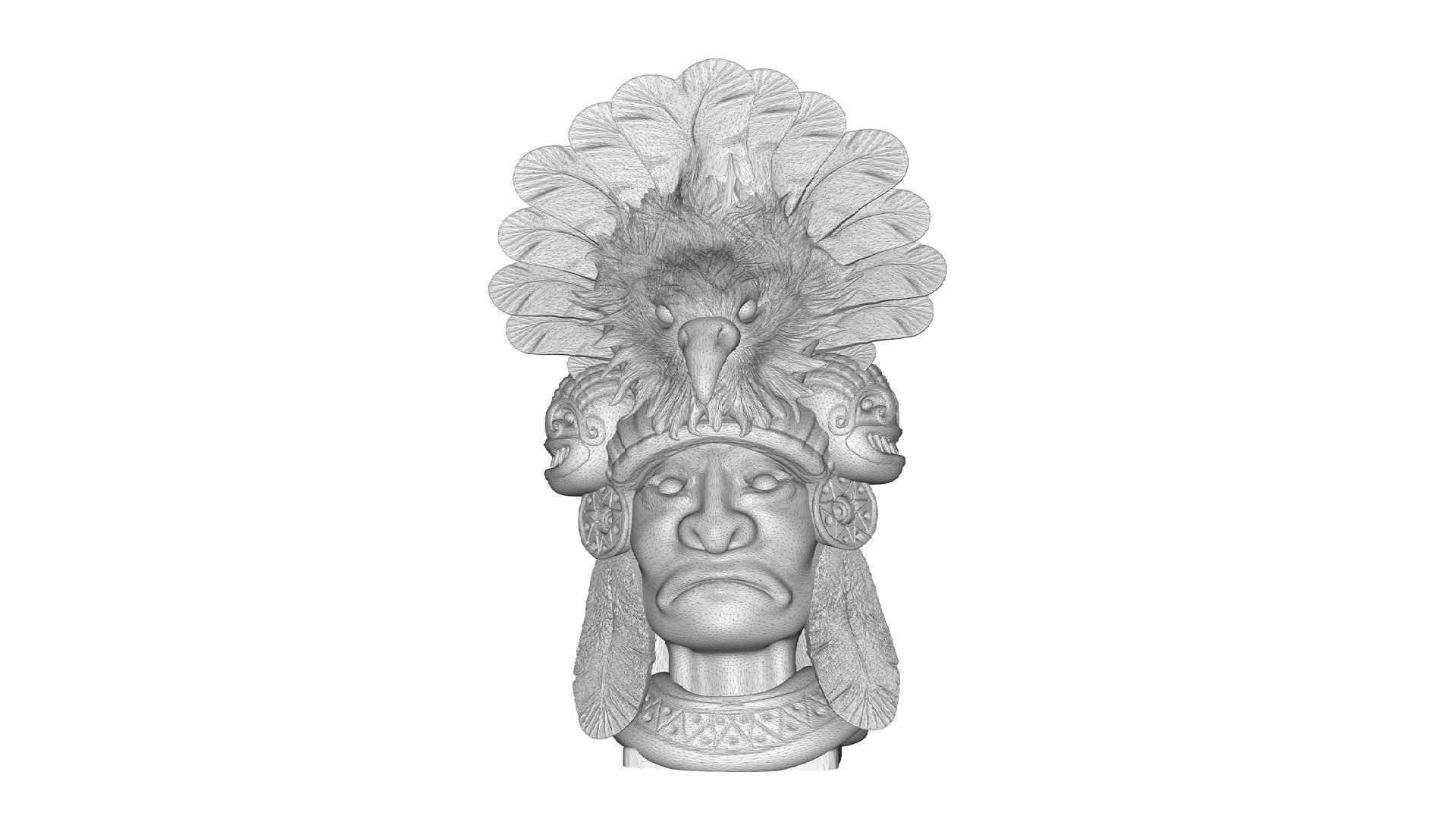 Eagle Aztec Warrior Sculpture 3D model 3D printable | CGTrader