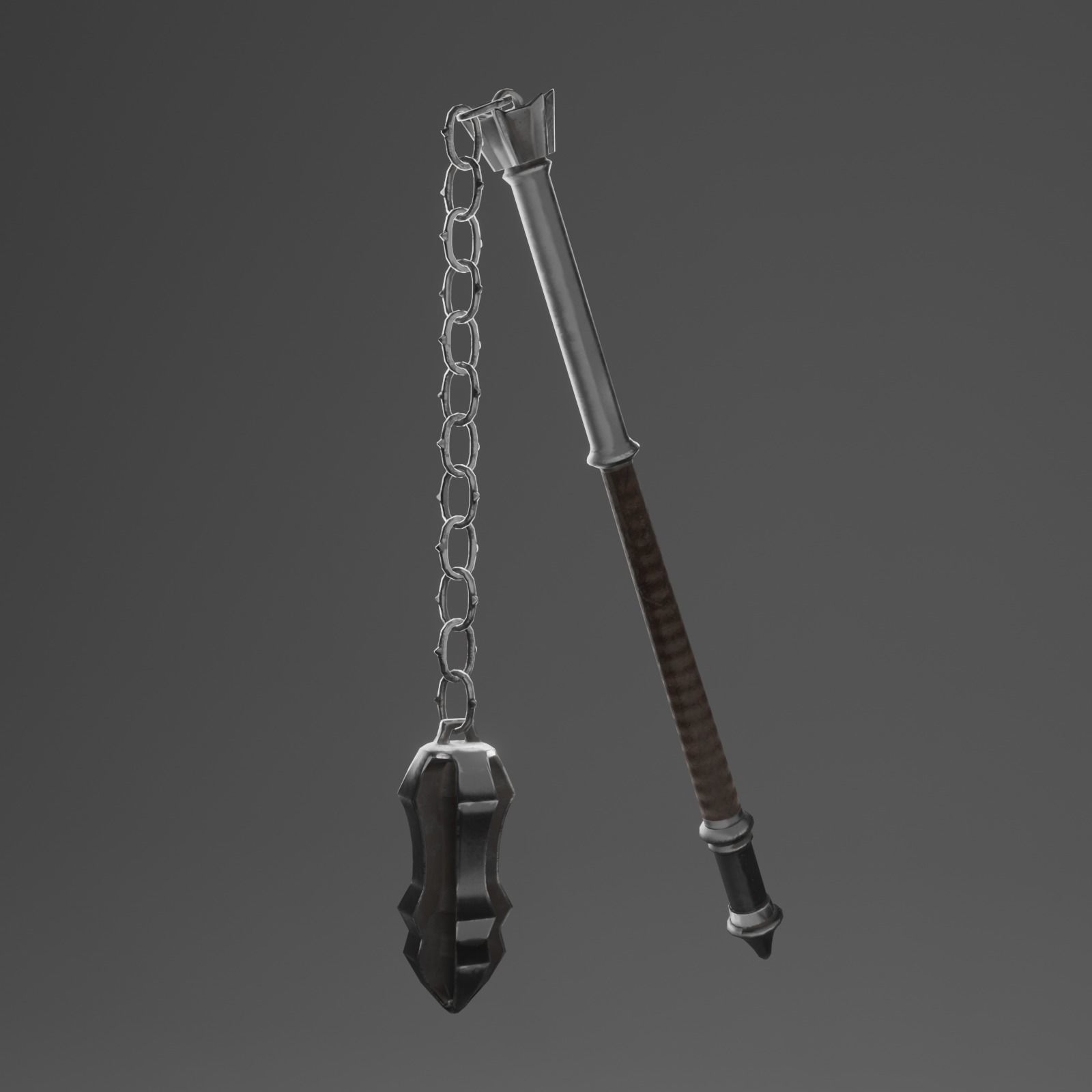 Medieval iron flail free VR / AR / low-poly 3D model rigged | CGTrader