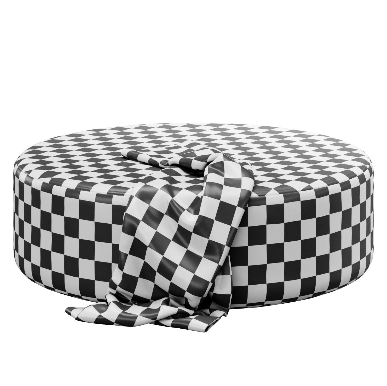 Spool Ottoman By Kardiel 3D model | CGTrader