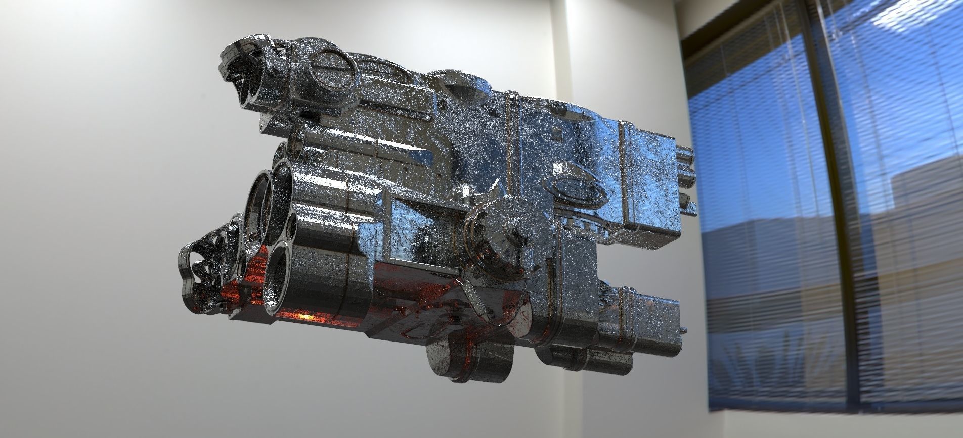 sci fi scope rocket launcher scope 3d model 3D model | CGTrader