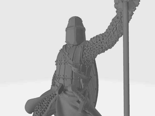 Medieval knight with lance 3D model 3D printable | CGTrader