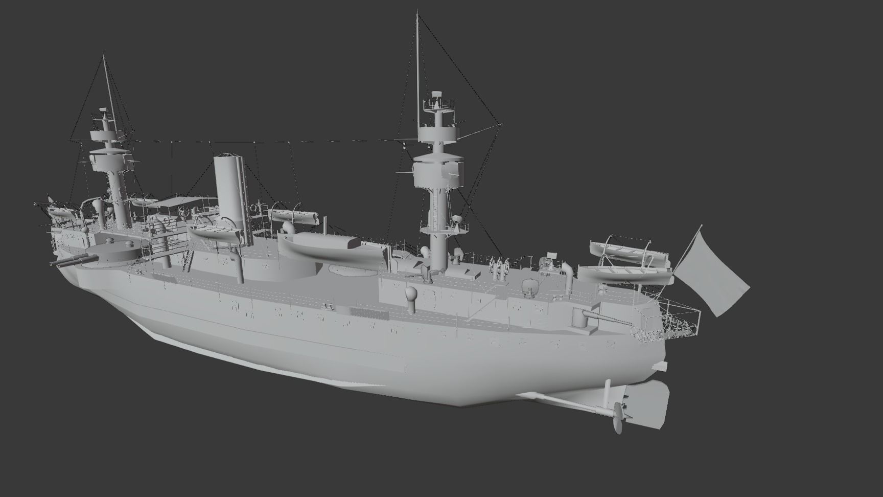 Battleship Aquidaban RC 3D model 3D printable | CGTrader
