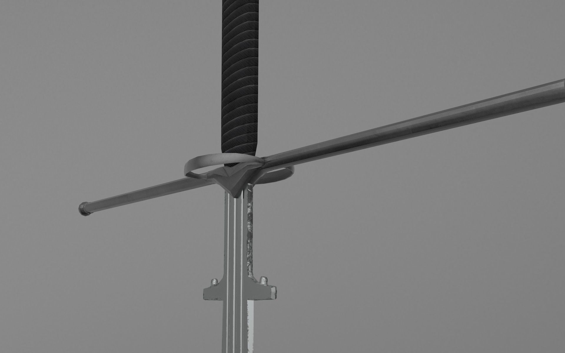 3D model Montante Spanish Steel Greatsword with Ring-Guard VR / AR ...