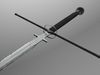 3D model Montante Spanish Steel Greatsword with Ring-Guard VR / AR ...