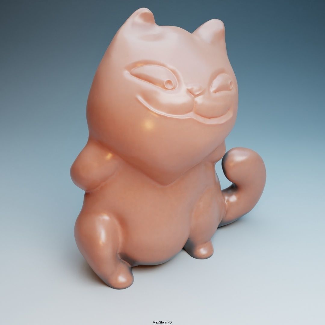 Caramel Kitten 3D model 3D printable | CGTrader