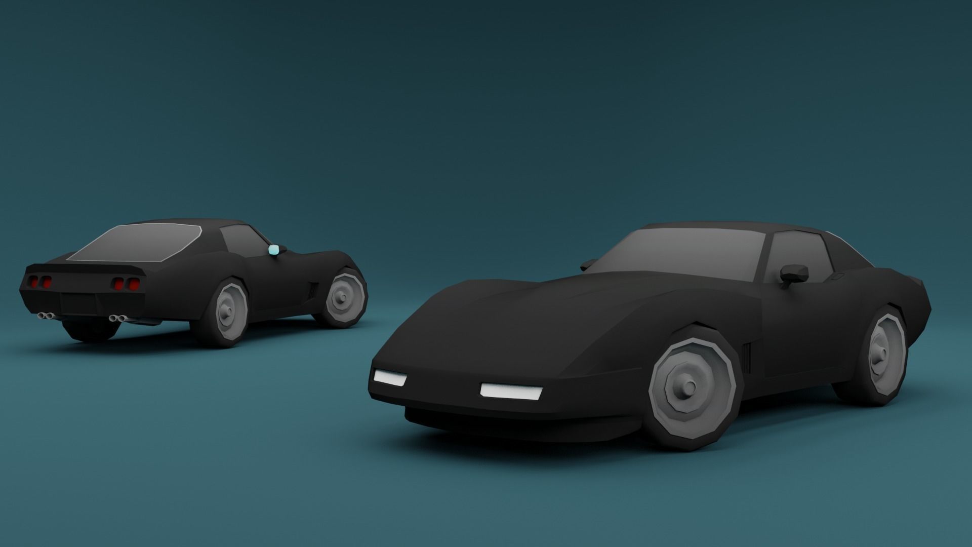 3D model STYLIZED MUSCLE CARS PACK VR / AR / low-poly | CGTrader