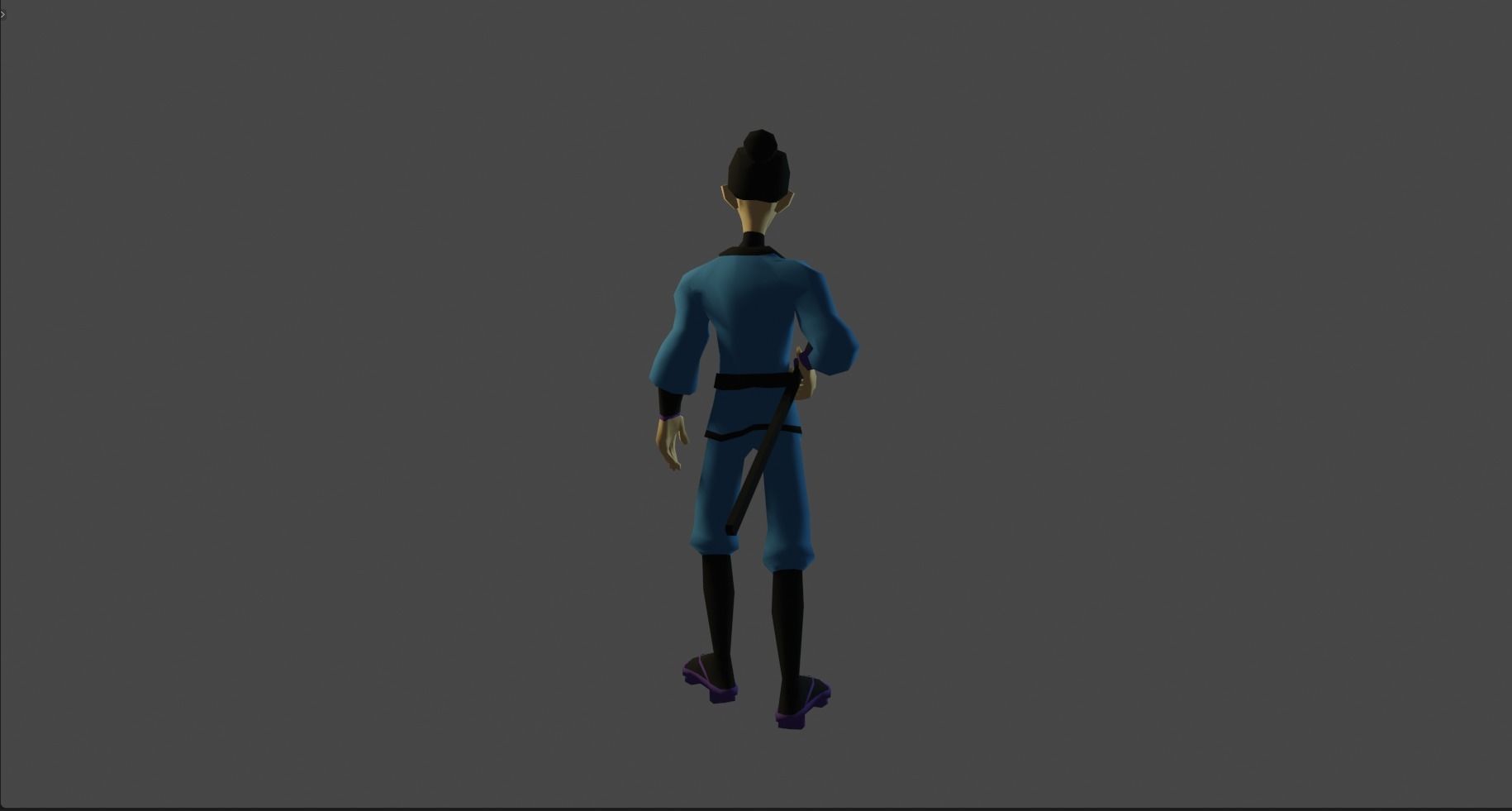 low poly samurai avatar last airbender free 3D model rigged | CGTrader