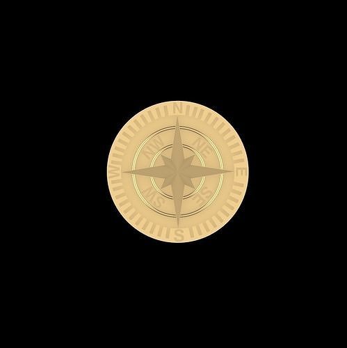 3D compass Medallion 3D model | CGTrader