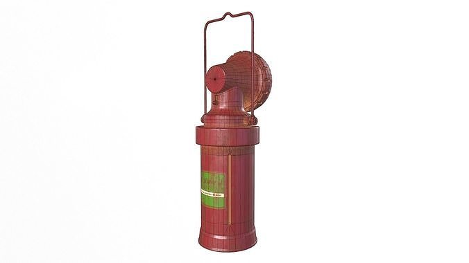 3D model 1930s VINTAGE RED FLASHLIGH TORCH VR / AR / low-poly | CGTrader