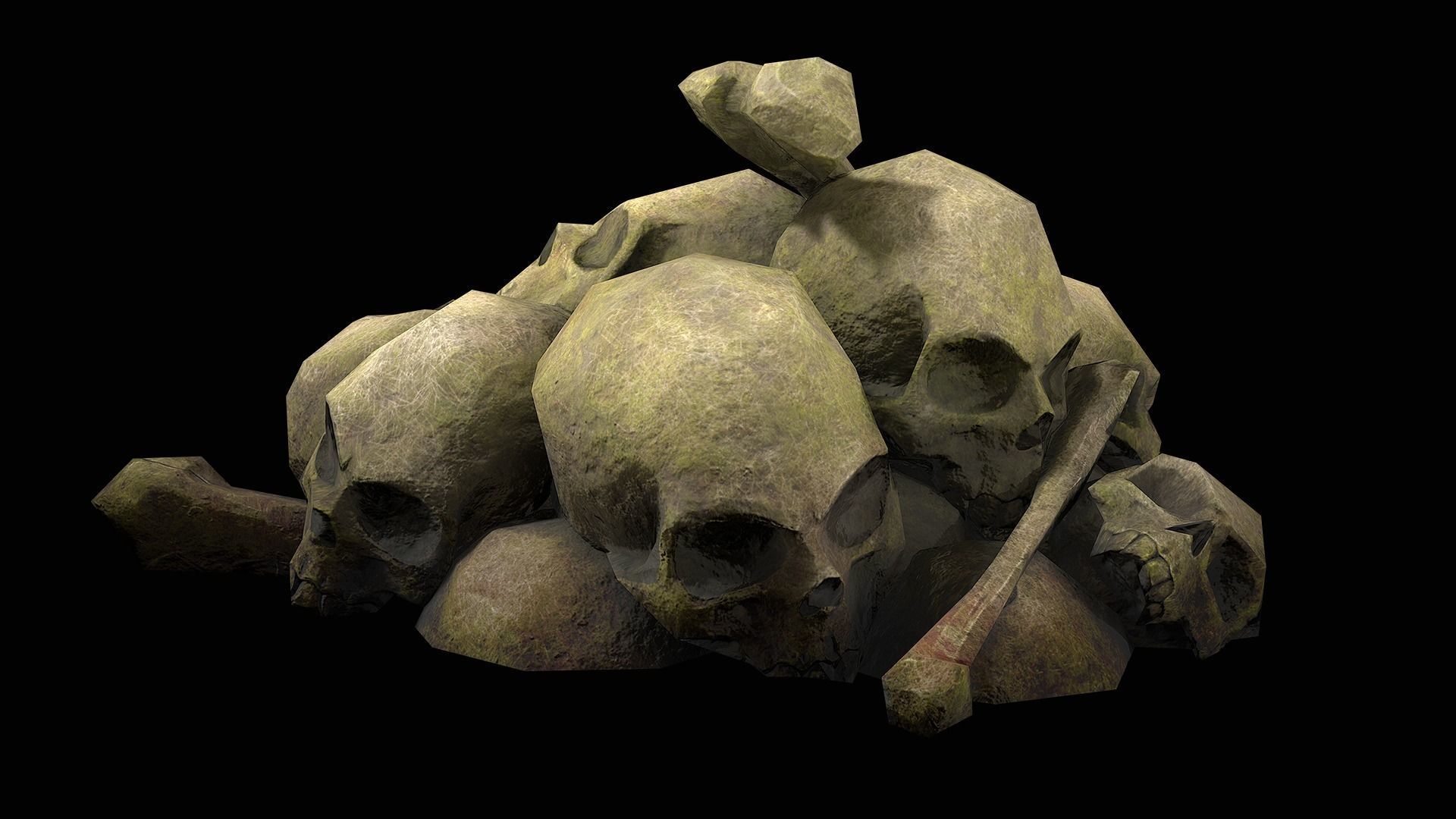 3D model Small Pile of Skulls VR / AR / low-poly | CGTrader
