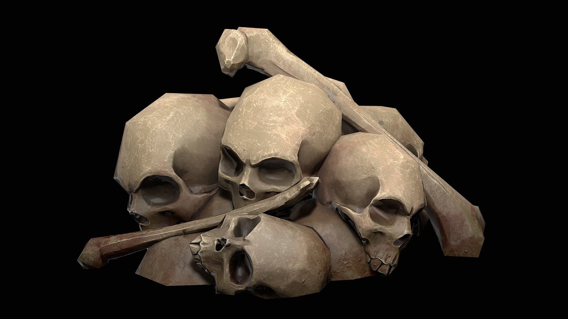 3D model Small Pile of Skulls VR / AR / low-poly | CGTrader