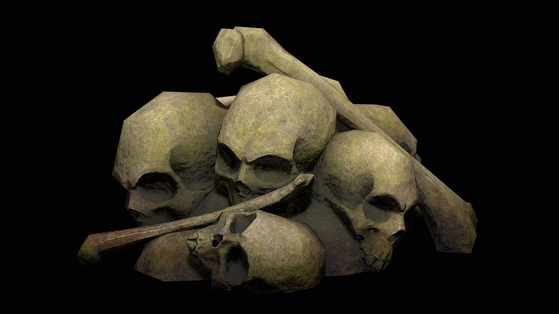 3D model Small Pile of Skulls VR / AR / low-poly | CGTrader