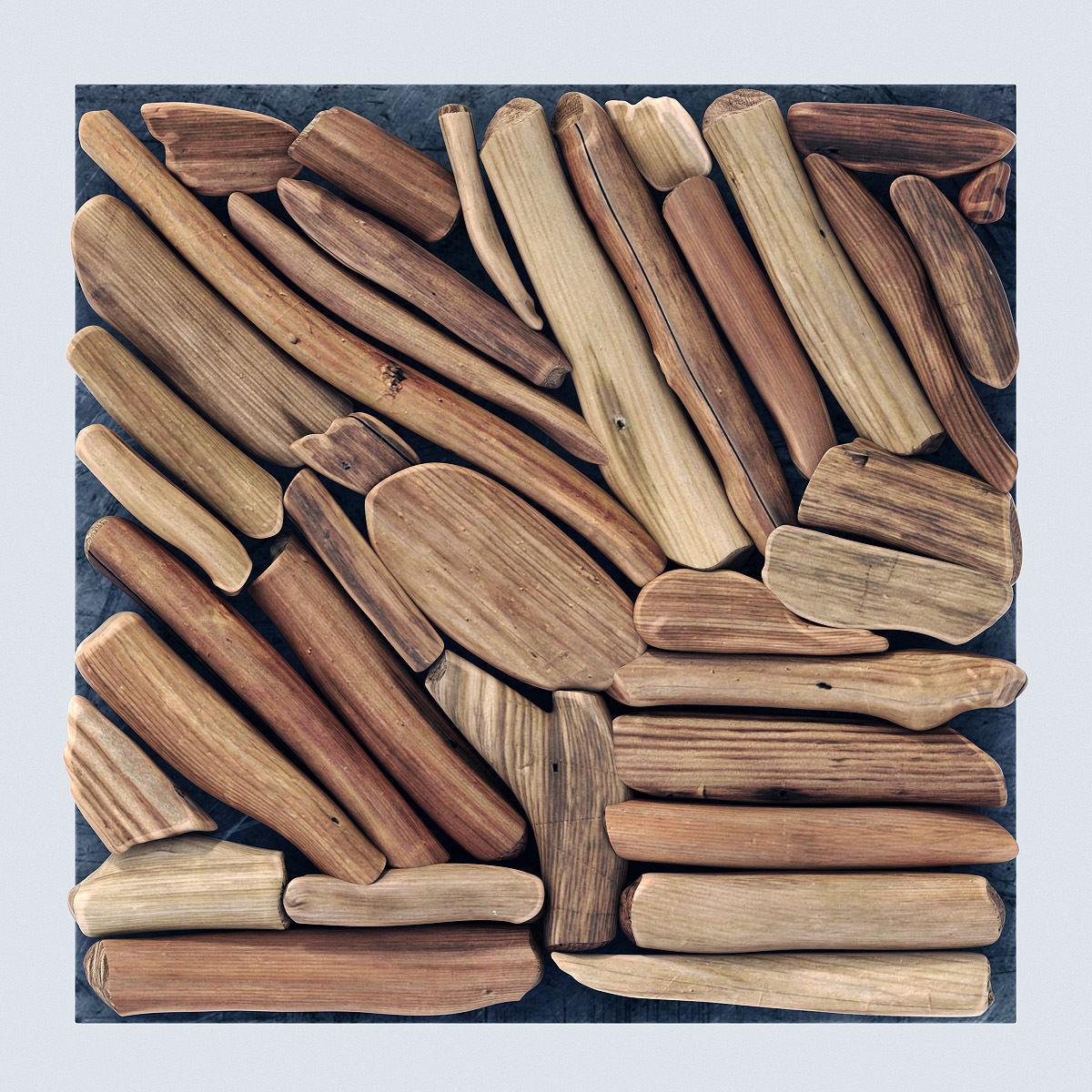 Rectangle panel branch splinter Big n8 3D model | CGTrader