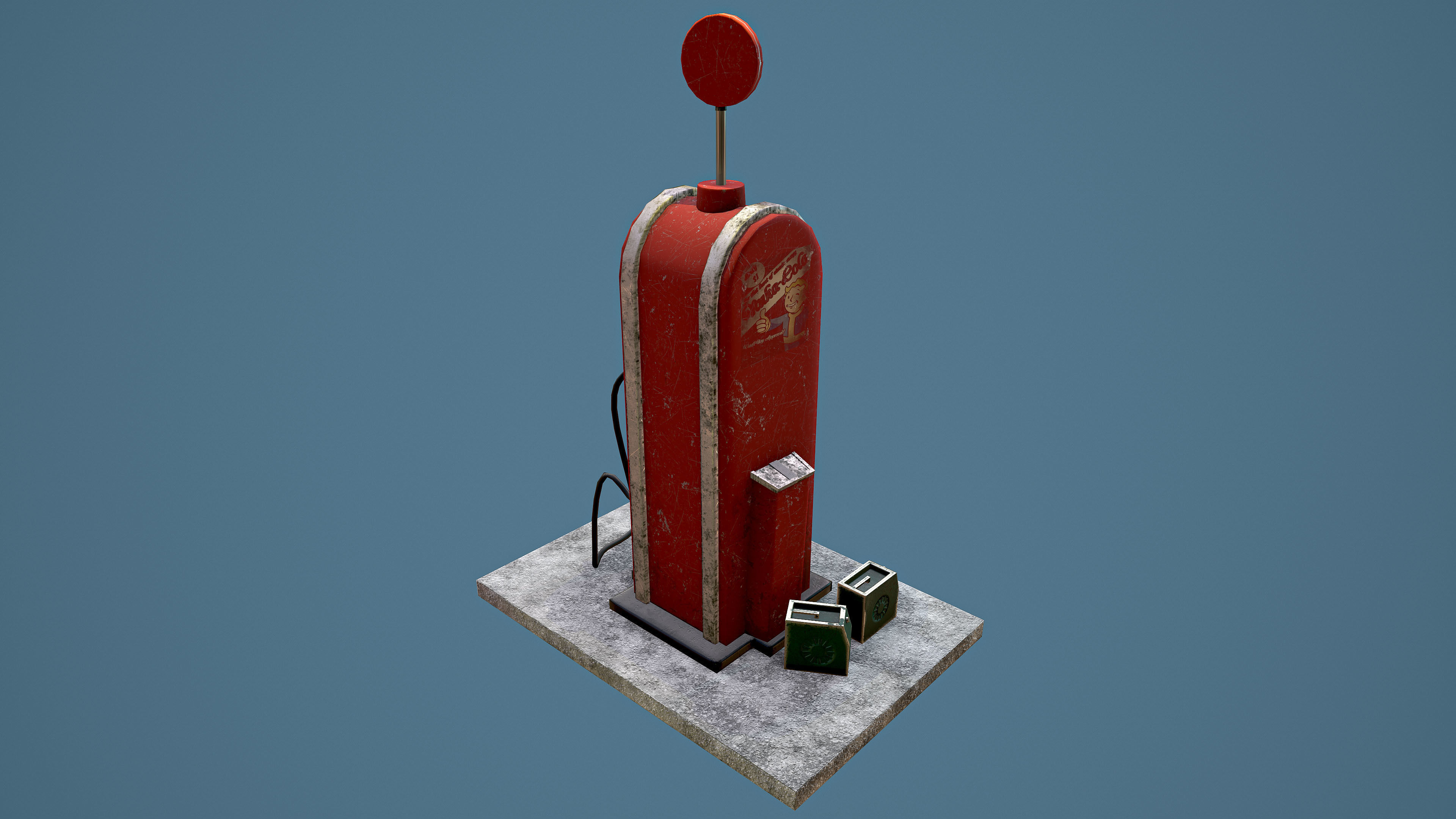 3D model Fallout gas station VR / AR / low-poly | CGTrader