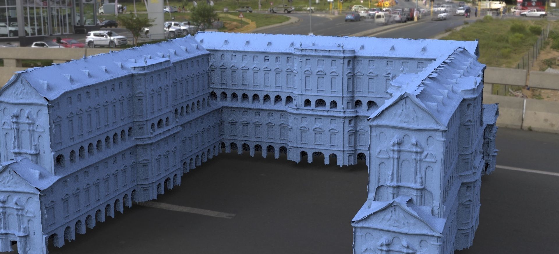 Venetian Stone courtyard architecture 3D full model 3D model | CGTrader