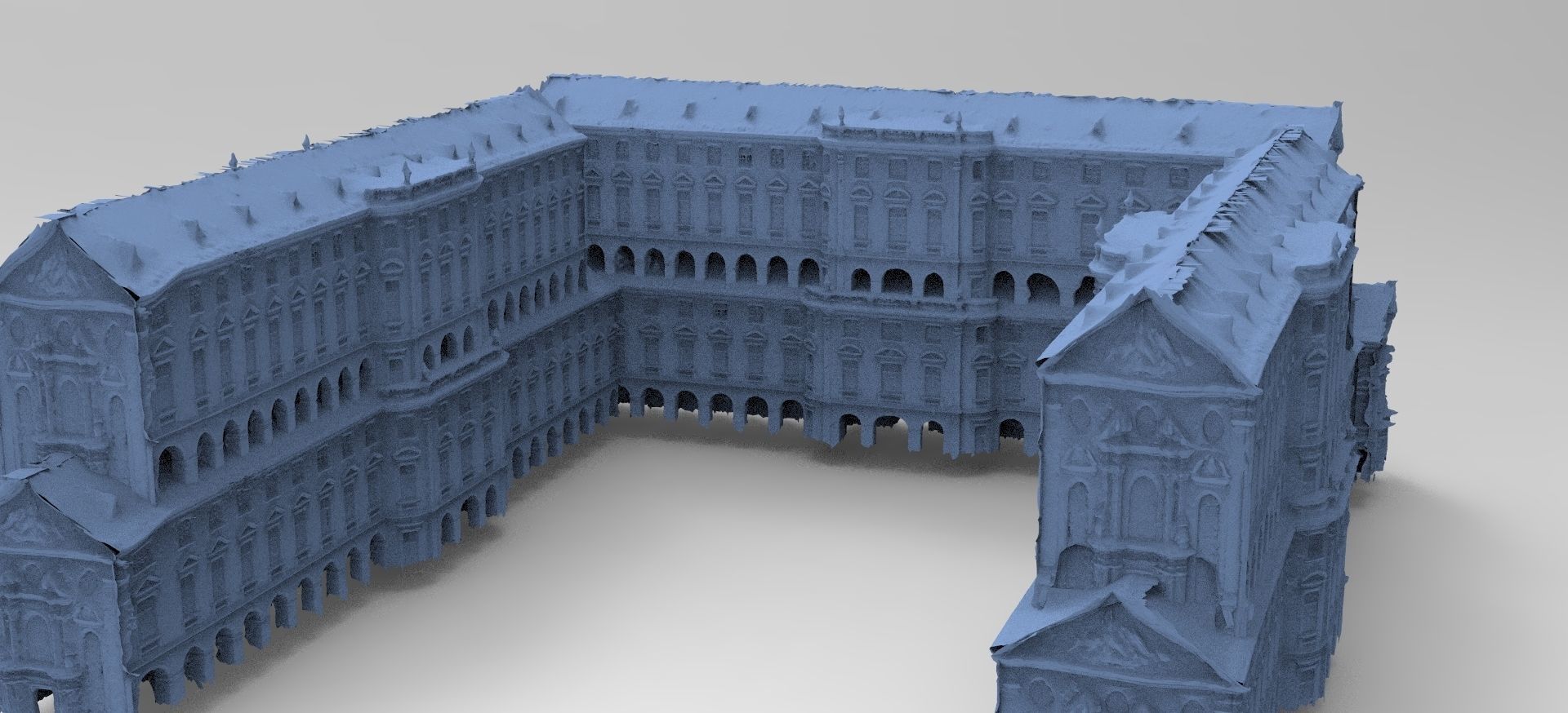Venetian Stone courtyard architecture 3D full model 3D model | CGTrader