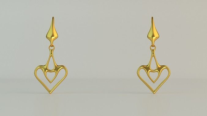 Hanging Ear Rings 3D model | CGTrader