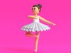 Minimal Ballet dancer 3D Cartoon Character 3D model rigged | CGTrader
