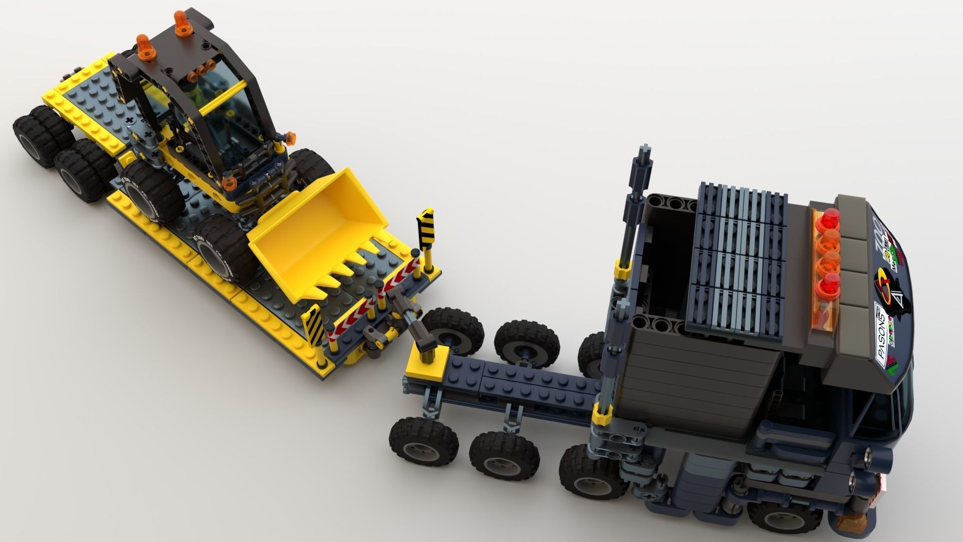 Lego workers and construction equipment 3D model rigged | CGTrader