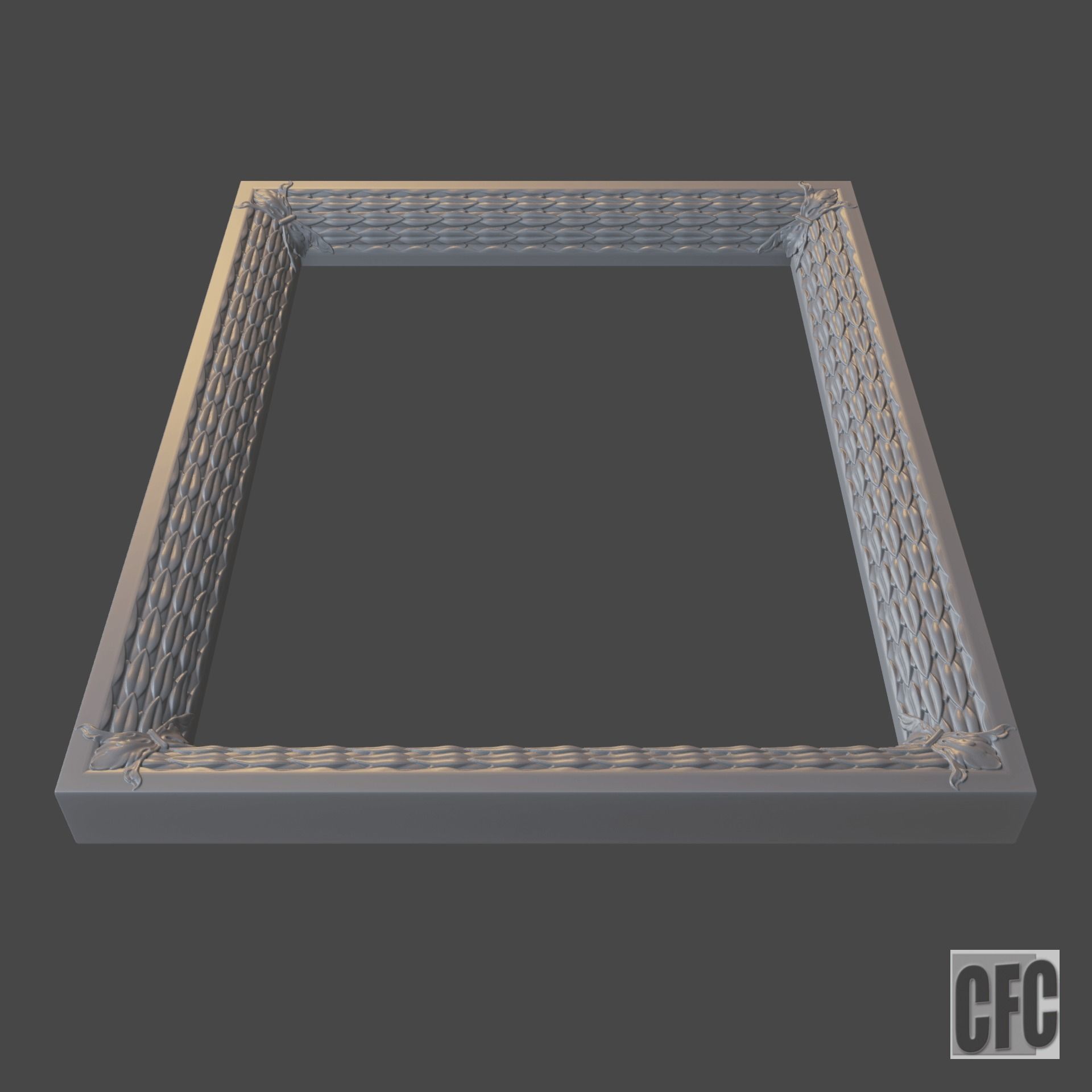 Mirror - picture frame - 3d model for CNC - MirrorFrameCFC12 3D model ...