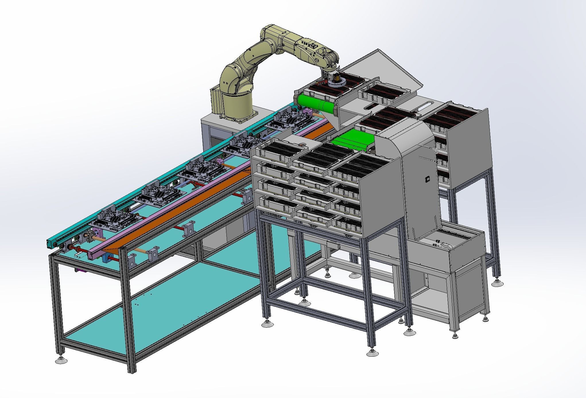 Automatic memory module assembly machine 3D model | CGTrader
