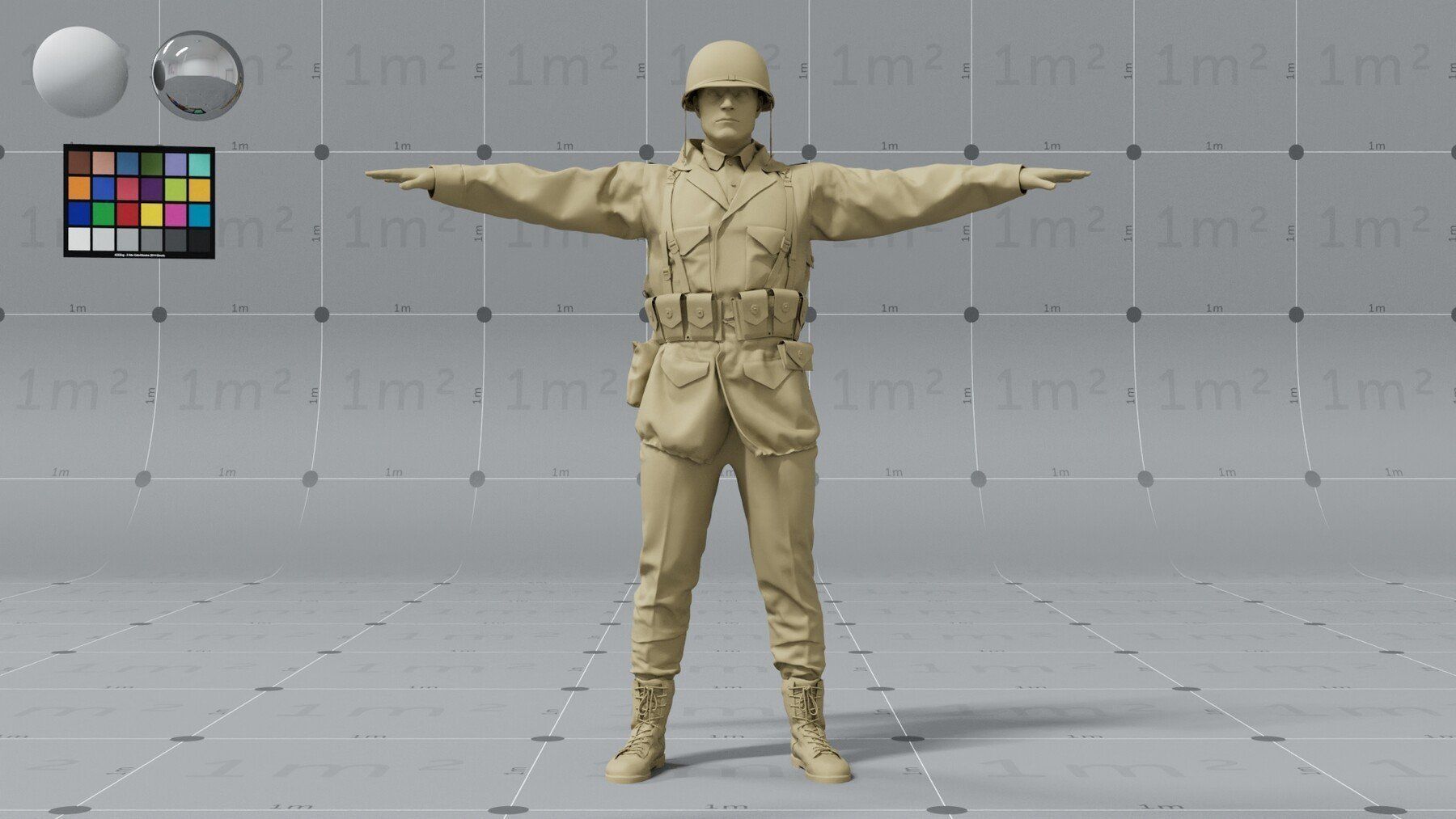 PBR 3D model - American ww2 soldier 3D model | CGTrader