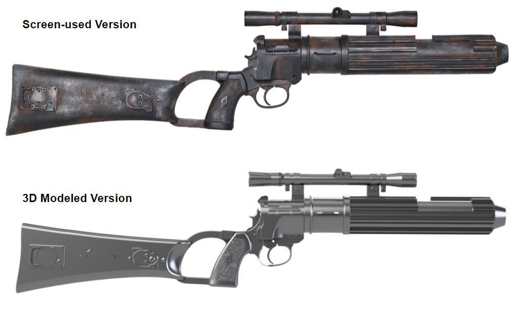 Star Wars Return of the Jedi - EE-3 Carbine Rifle 3D model 3D printable ...